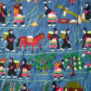Hmong Story Cloth, Hmong Village Life - Etsy