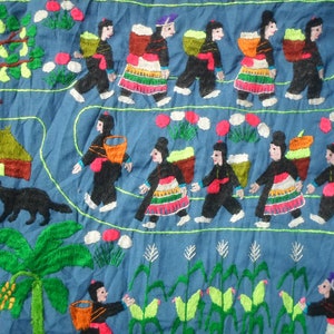 Hmong Story Cloth, Hmong Village Life - Etsy