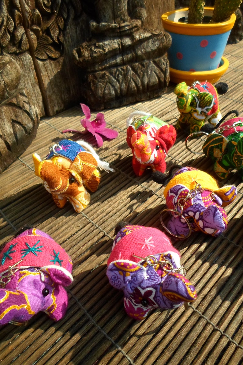 10 Textile Elephants Hand Made Fabric Elephants. Elephant | Etsy