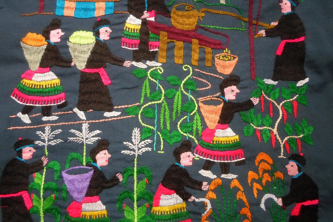 Hmong Story Cloth, Hmong Folk Art Textile, Hand Made Embroidered ...