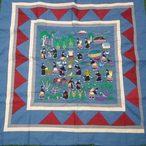 Hmong Story Cloth, Hmong Village Life - Etsy