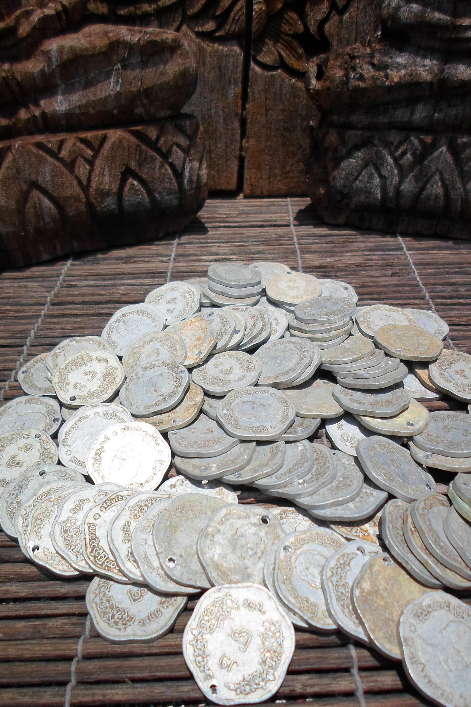 Old Burma Coins 30 Coins Hexagonal Shape Genuine Coins 25 | Etsy