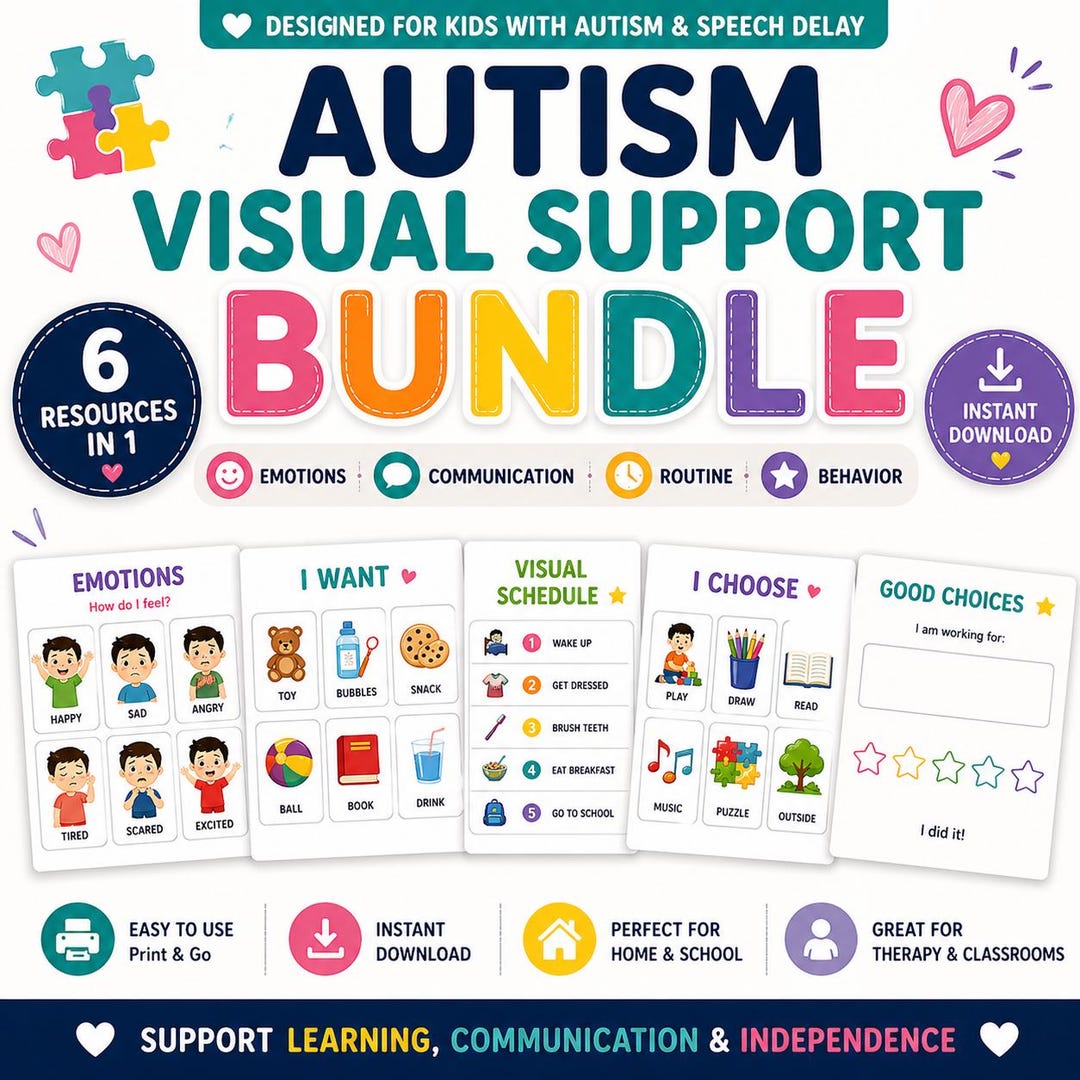 Autism PECS Cards | Visual Schedule Bundle | Communication Cards | I ...