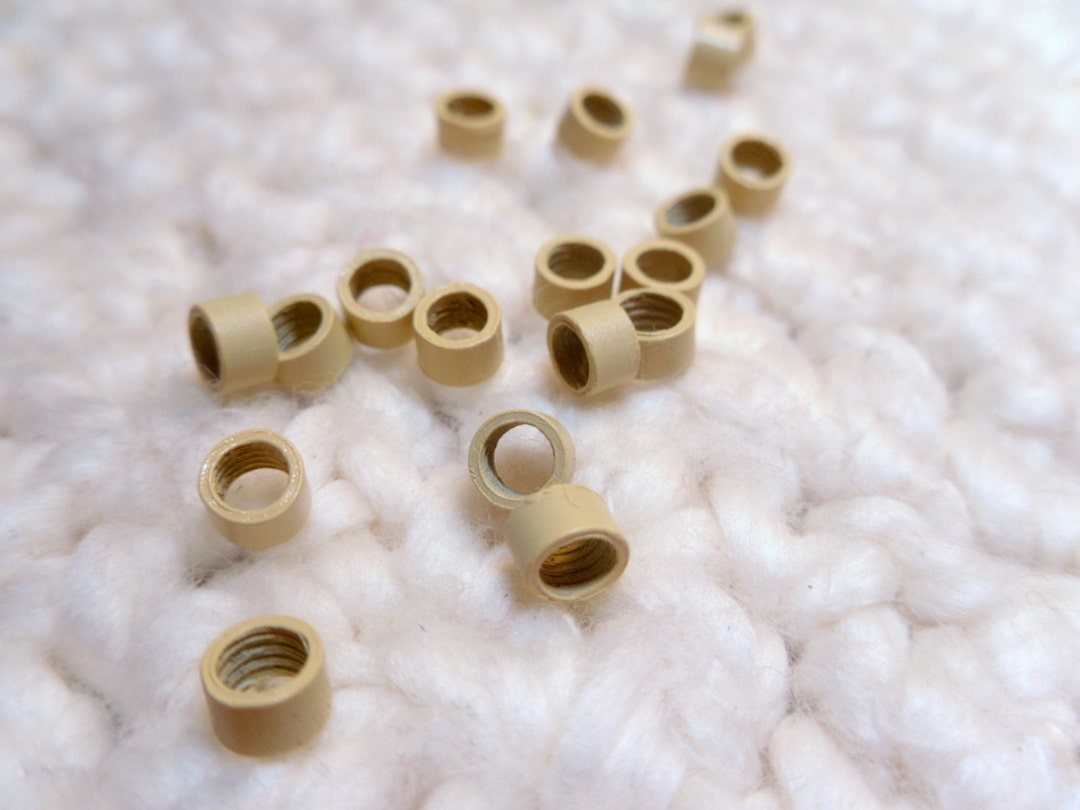 Crimp Beads, Screw-type Micro Links, Blonde Hair Beads, Qty 20 - Etsy