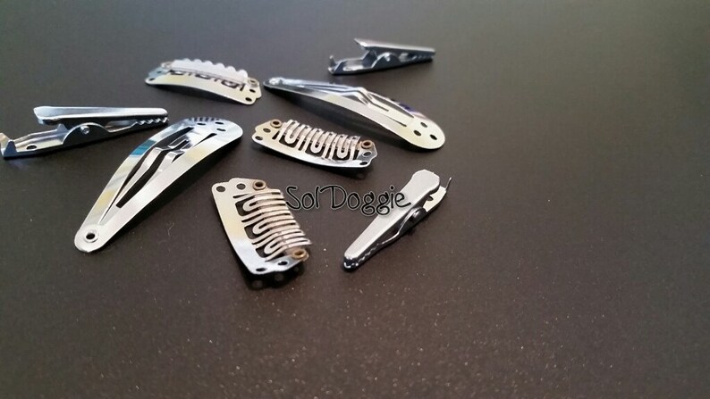 Hair Clips Mixed Silver Clips Hair Accessories Wig Weft Snap | Etsy