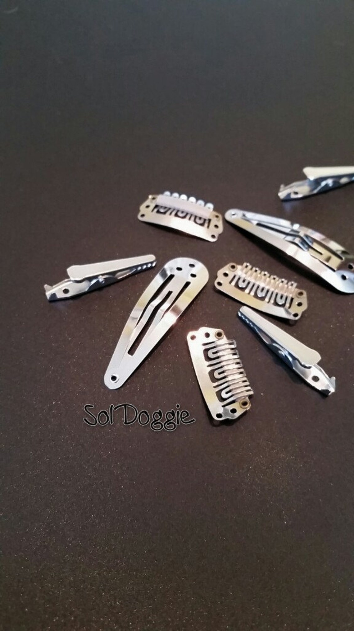 Hair Clips Mixed Silver Clips Hair Accessories Wig Weft Snap | Etsy