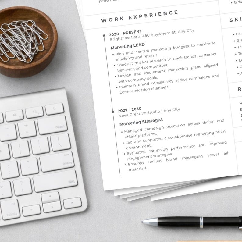Resume Template Canva With Cover Letter and Reference, ATS Compatible ...
