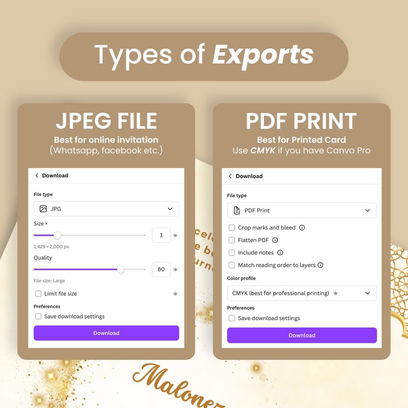 Editable Wedding Invitation Canva Template – Instant Download | Get ...