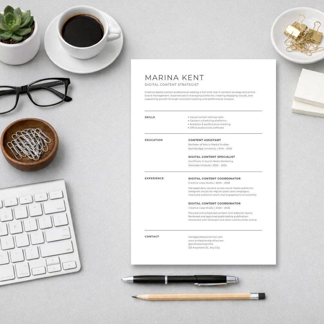 Resume Template Canva With Cover Letter and Reference, ATS Compatible ...