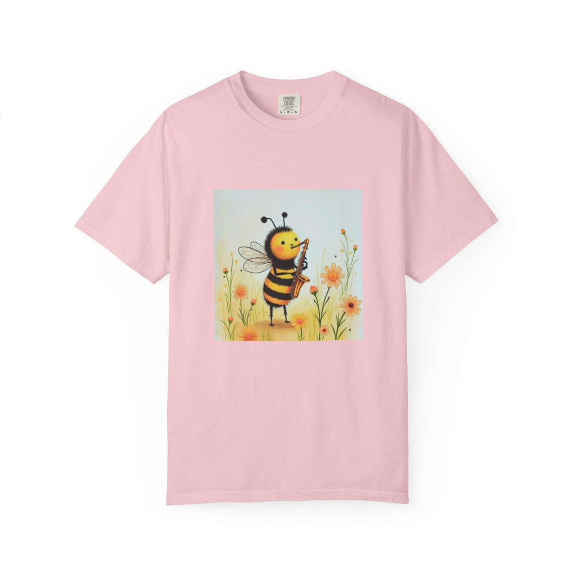 Whimsical Bee Music Sax Graphic Tee - Etsy
