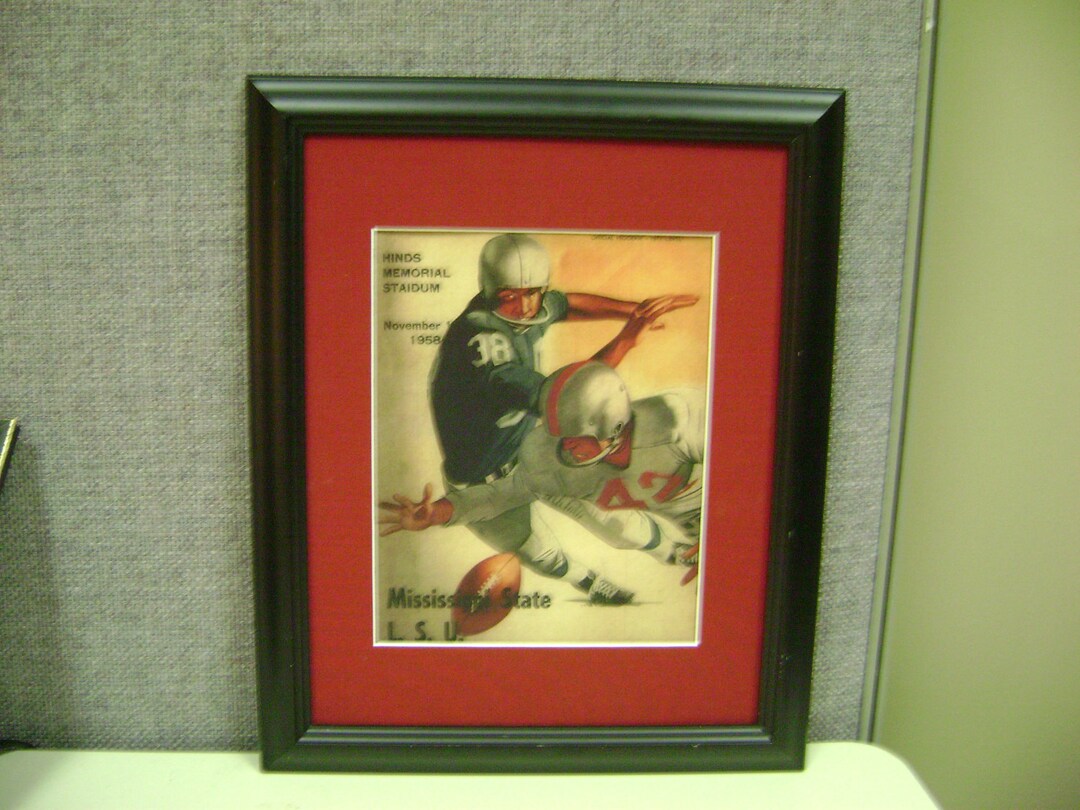 Vintage 1958 Miss State-lsu Official Football Program Print Ready for ...