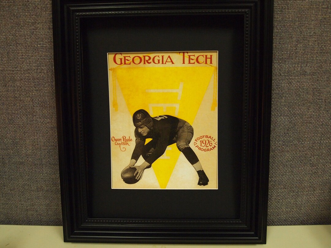 Vintage 1926 Georgia Tech Official Football Program Print Ready for ...