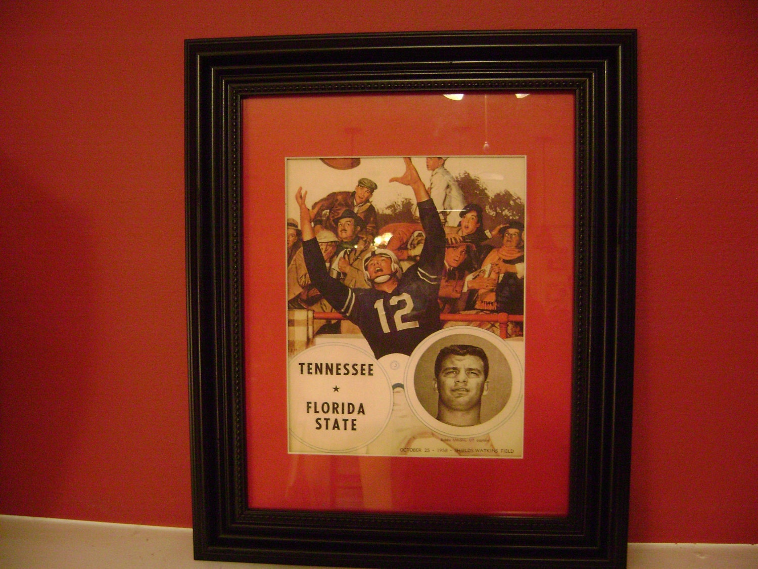 Prints Wall Décor Vintage 1958 Tennessee-Florida State Official ...