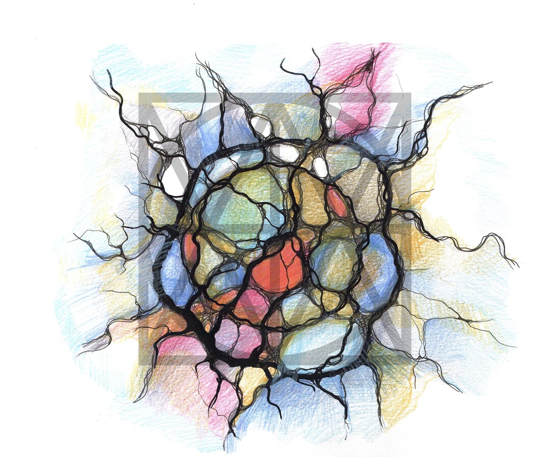 Neuro Art Print Handmade - Etsy