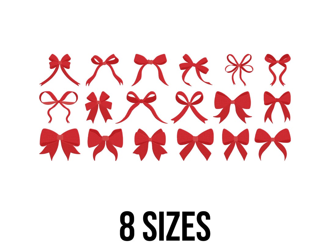 Coquette Ribbon Bow Embroidery Design - Girly Coquette Embroidery ...