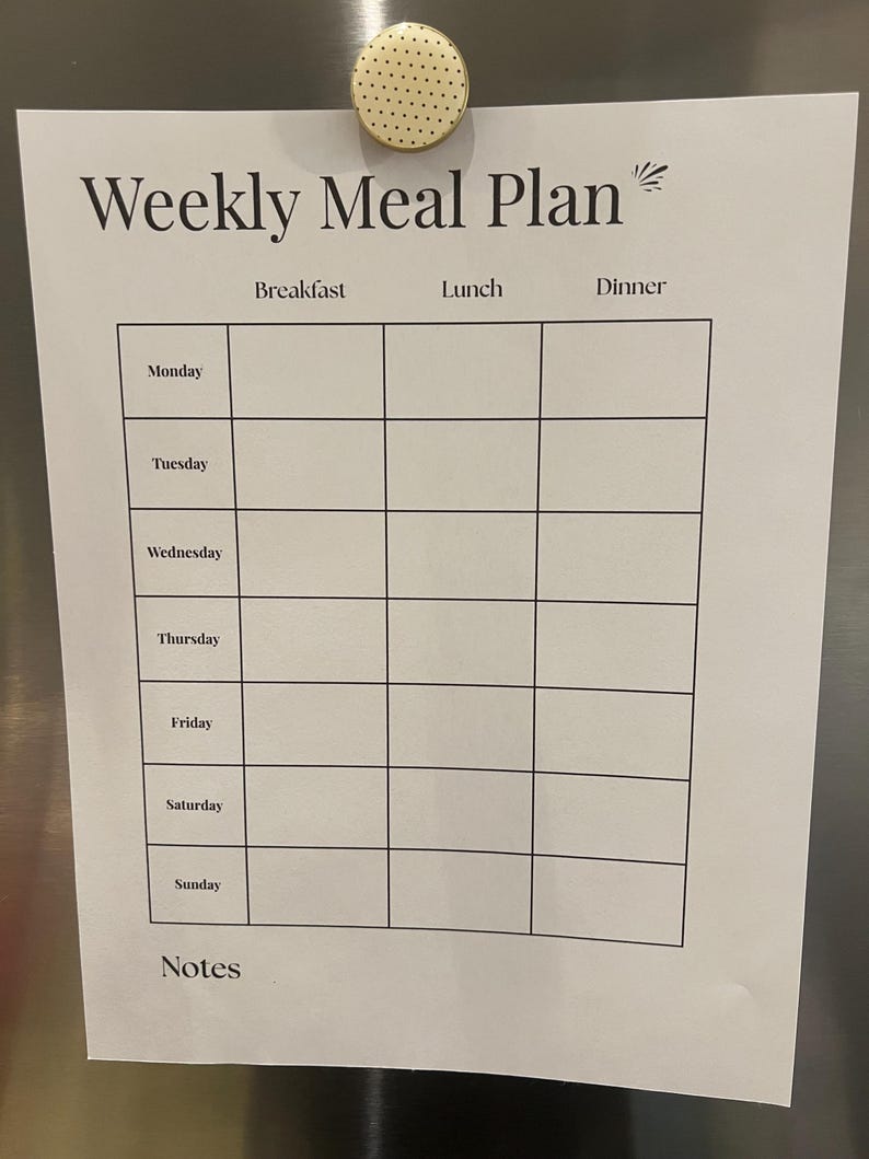 Weekly Meal Planner Printable | Busy Mom Meal Planning Sheet | Family ...