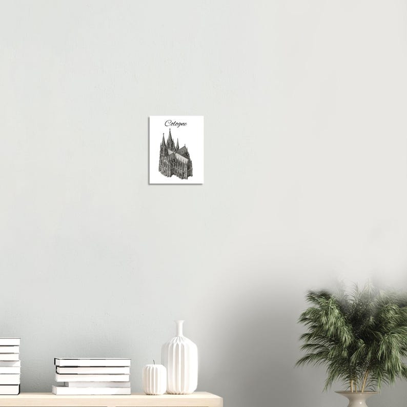 Cologne Cathedral Poster, Wall Art for Home, Gothic Vintage Style ...