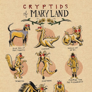 Famous Cryptids of West Virginia Print - Etsy Canada