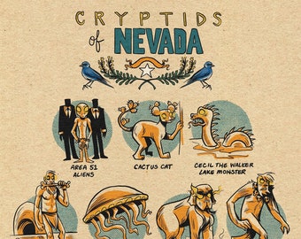 Famous Cryptids of Georgia 11 X 14 Print - Etsy