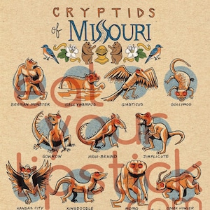 Famous Cryptids of Missouri 8 X 10 Print - Etsy