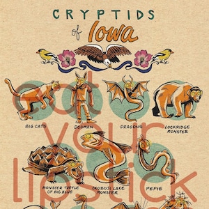 Famous Cryptids of Iowa 8 X 10 Print - Etsy