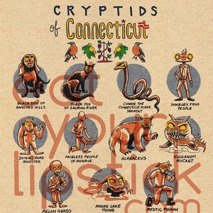 Famous Cryptids of Connecticut - Etsy