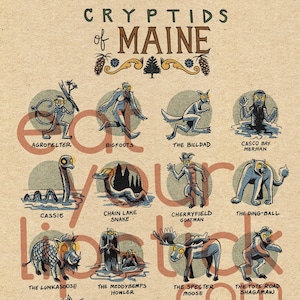 Famous Cryptids of Maine 8 X 10 Print - Etsy