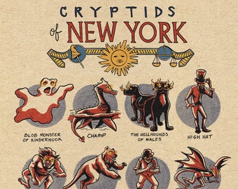 Famous Cryptids of Pennsylvania 11 X 14 Print - Etsy