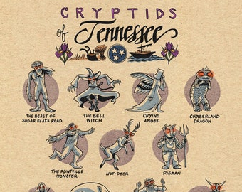 Famous Cryptids of Virginia 11 X 14 Print - Etsy