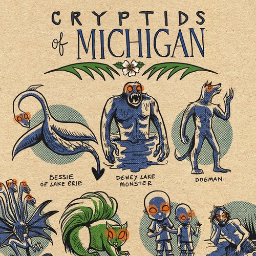 Famous Cryptids of Maryland Print - Etsy