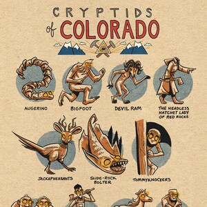 Famous Cryptids of Colorado 8 X 10 Print - Etsy