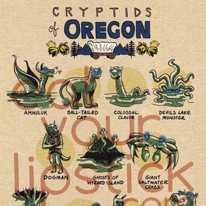 Famous Cryptids of Oregon 11 X 14 Print - Etsy