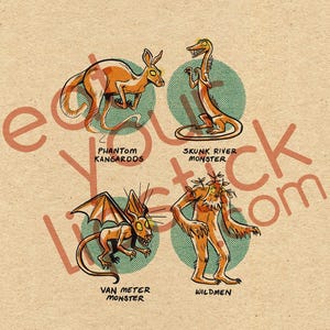 Famous Cryptids of Iowa 8 X 10 Print - Etsy