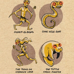 Famous Cryptids of Kansas Print - Etsy