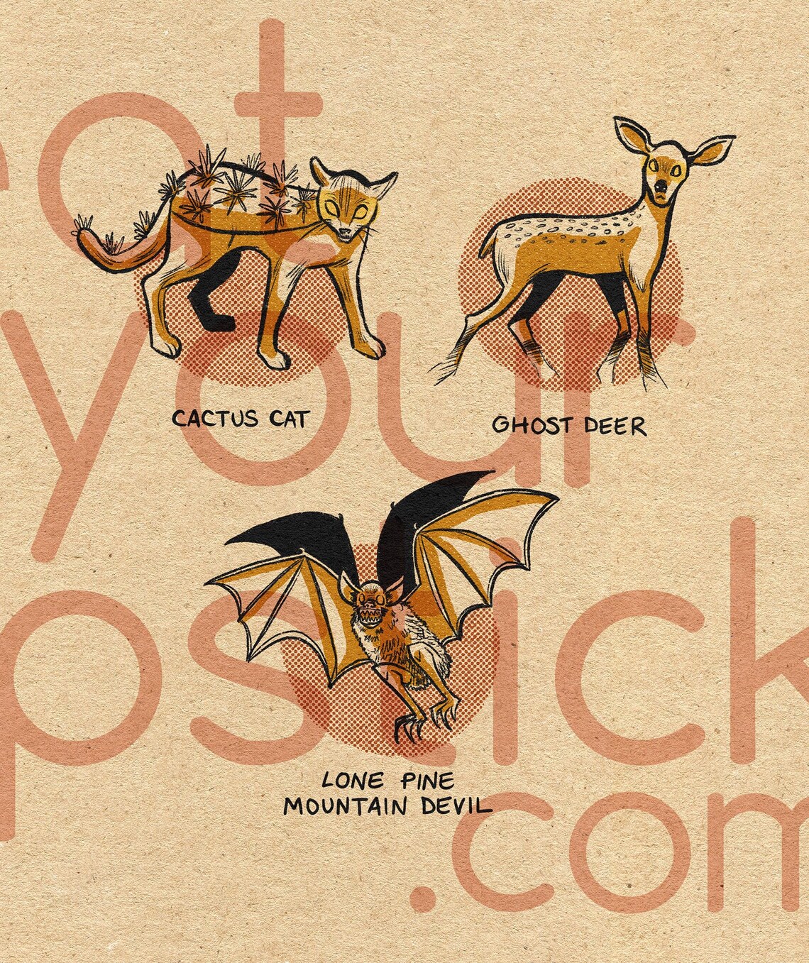 Famous Cryptids of California 11 X 14 Print - Etsy