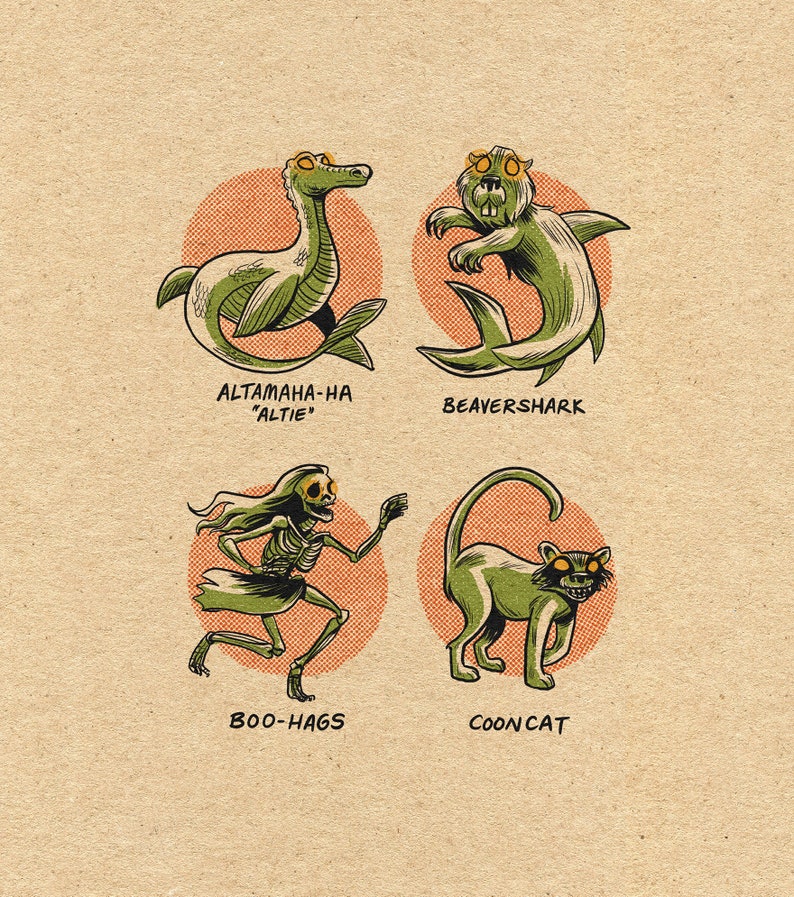 Famous Cryptids of Georgia Print - Etsy Canada