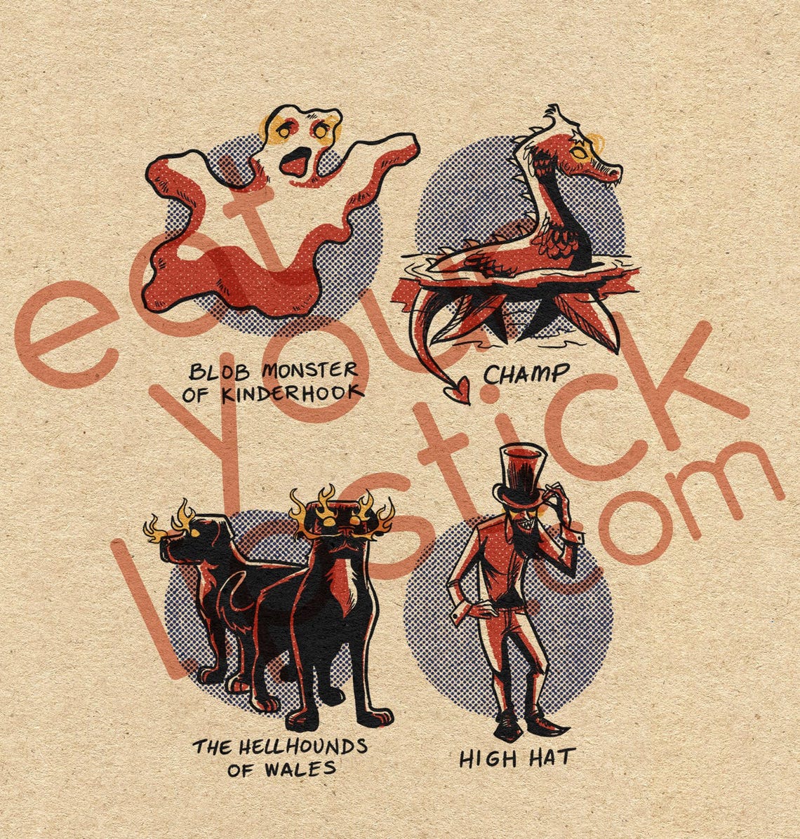 Famous Cryptids of New York 11 X 14 Print - Etsy