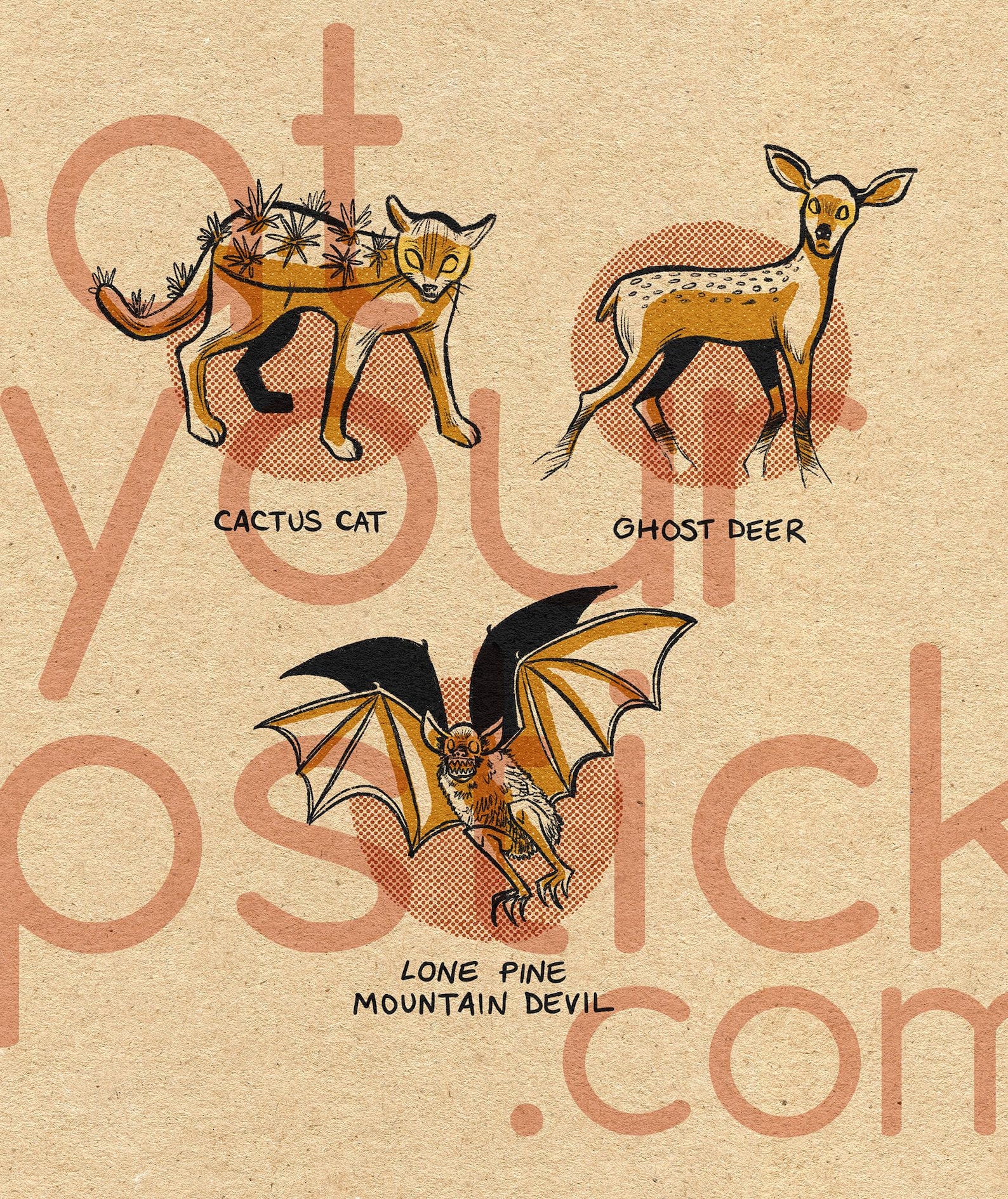 Famous Cryptids of California Print - Etsy