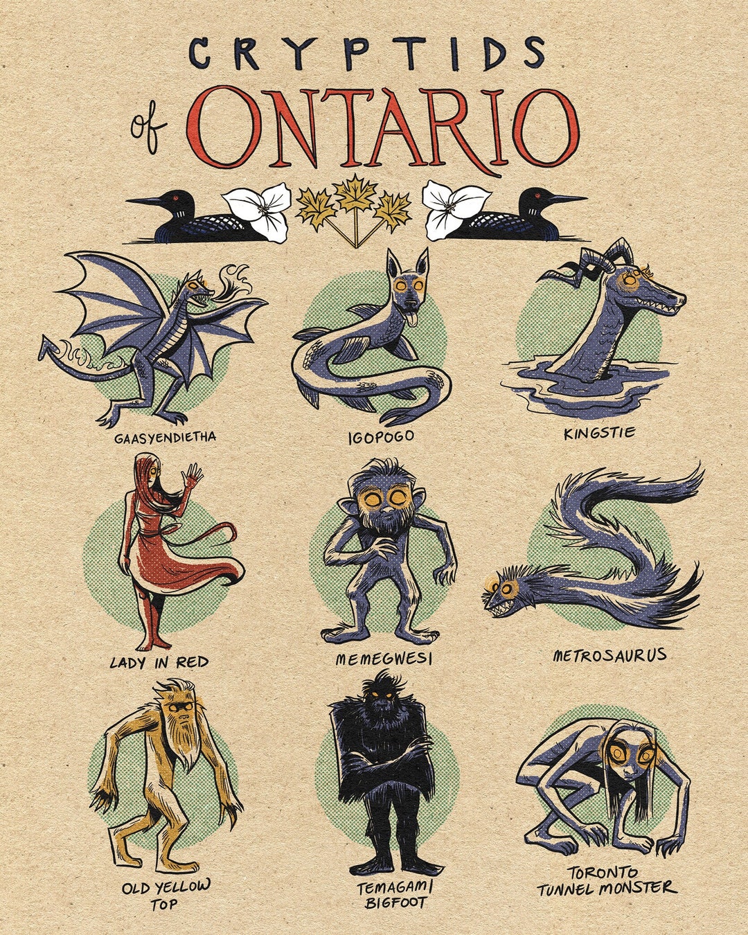 Famous Cryptids of Ontario 8 X 10 Print - Etsy
