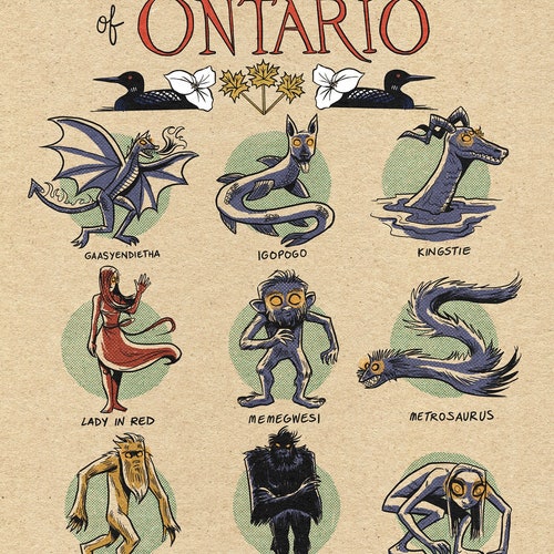Famous Cryptids of Minnesota Print - Etsy Famous Cryptids of Minnesota Print - Etsy