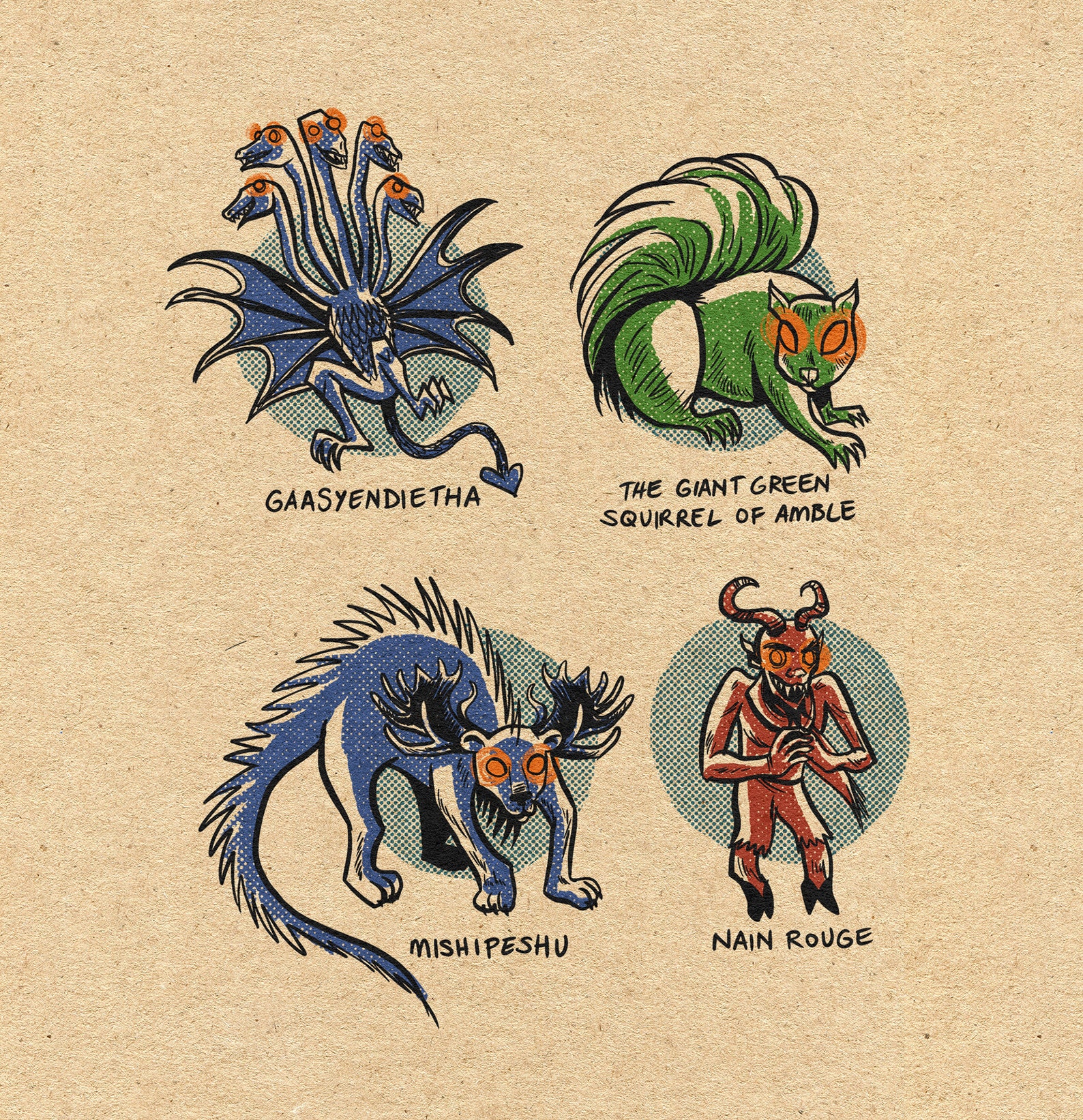 Famous Cryptids of Michigan 11 X 14 Print - Etsy