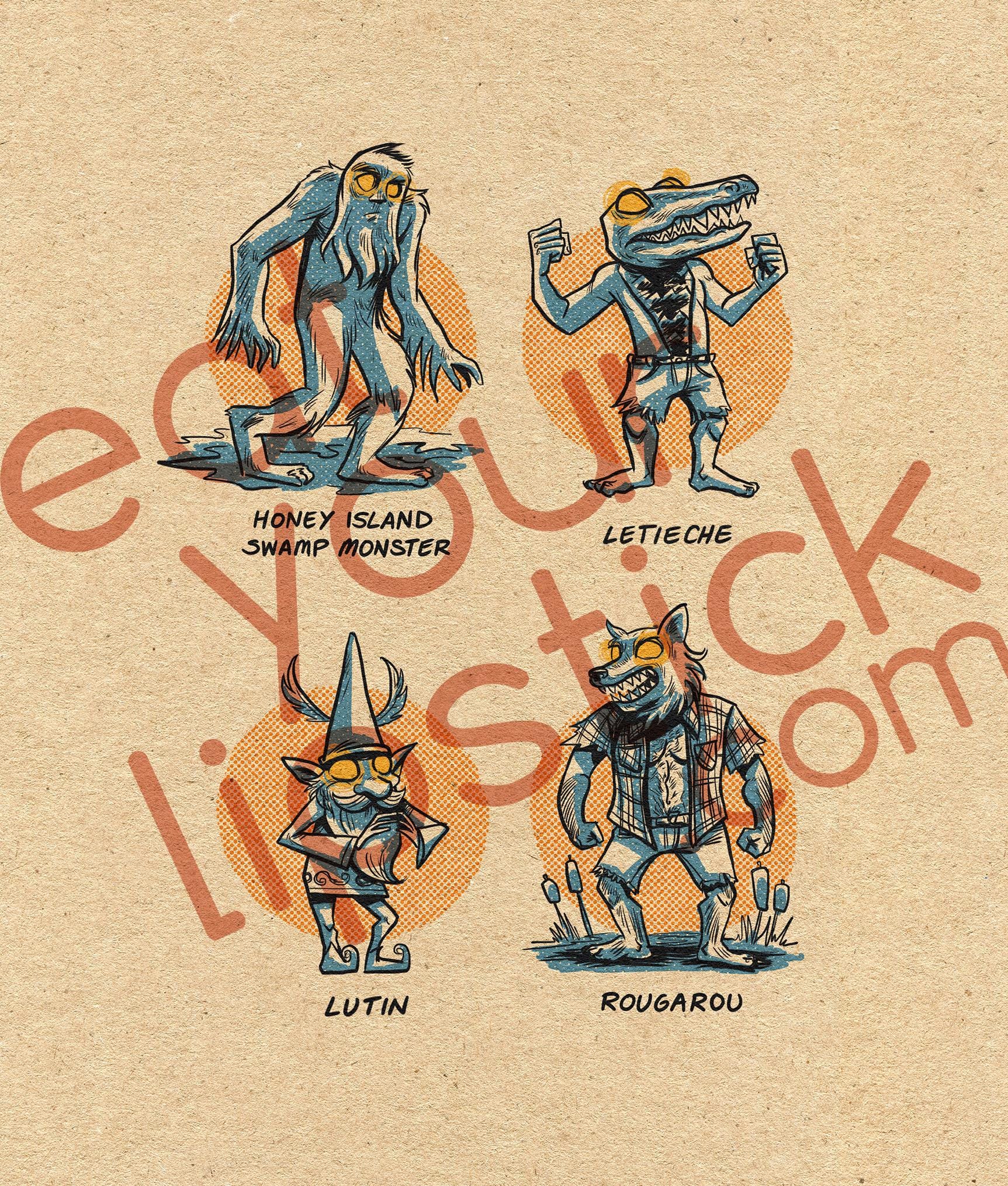 Famous Cryptids of Louisiana - Etsy