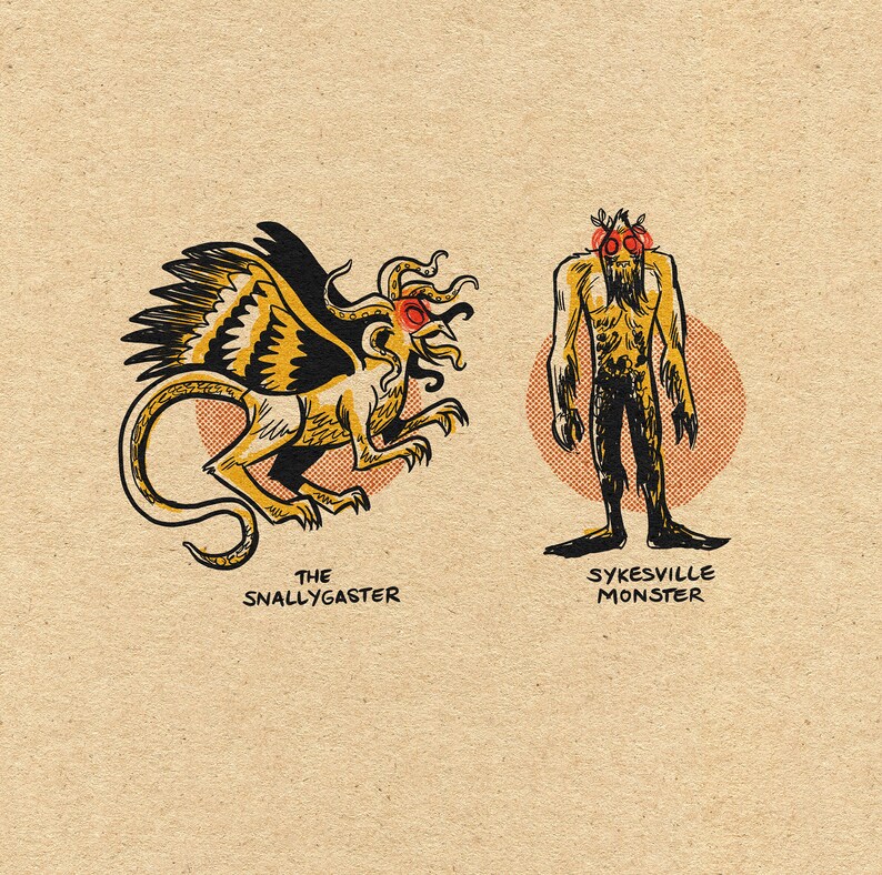 Famous Cryptids of Maryland Print - Etsy