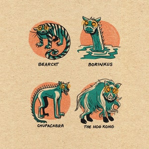 Famous Cryptids of Florida Print - Etsy
