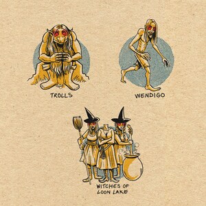 Famous Cryptids of Minnesota Print - Etsy