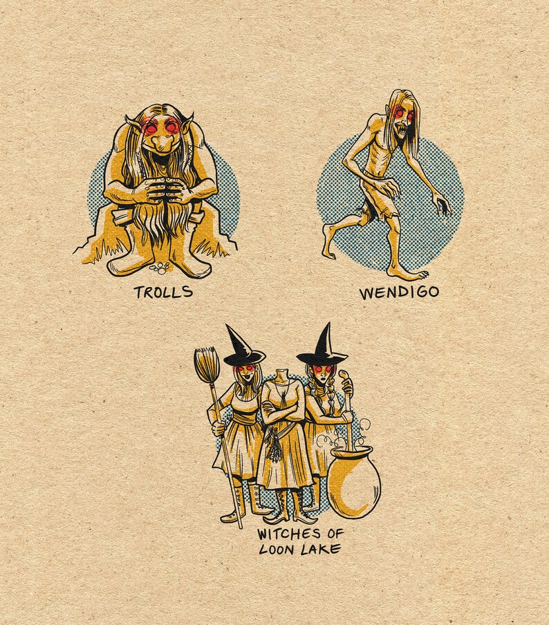 Famous Cryptids of Minnesota Print - Etsy Famous Cryptids of Minnesota Print - Etsy