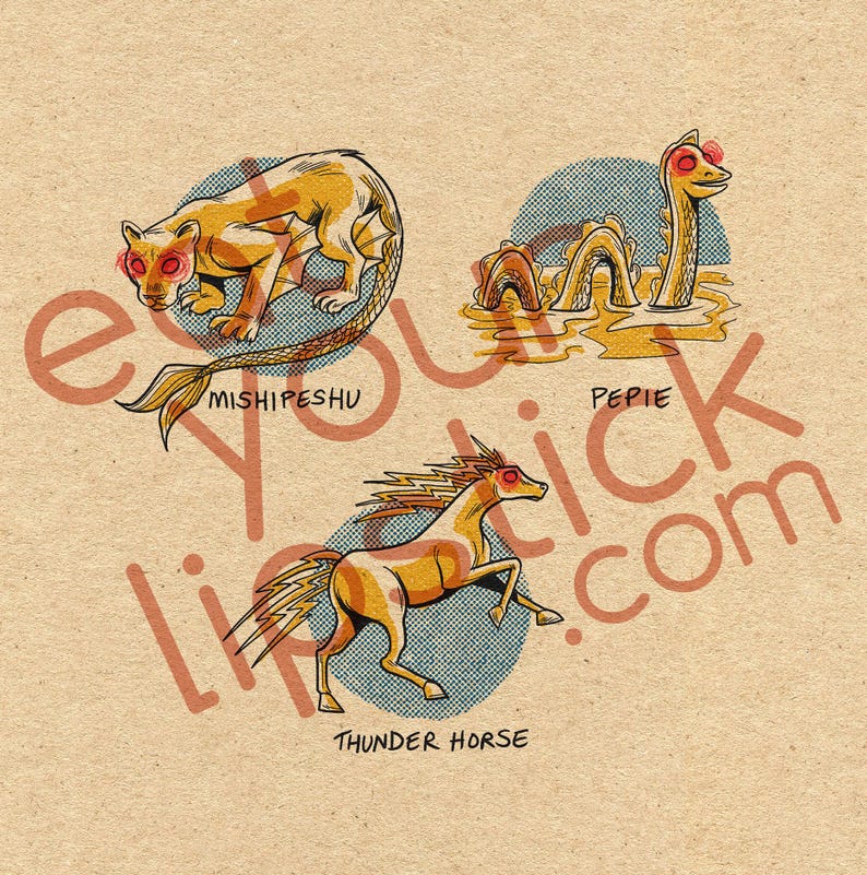 Famous Cryptids of Minnesota Print - Etsy