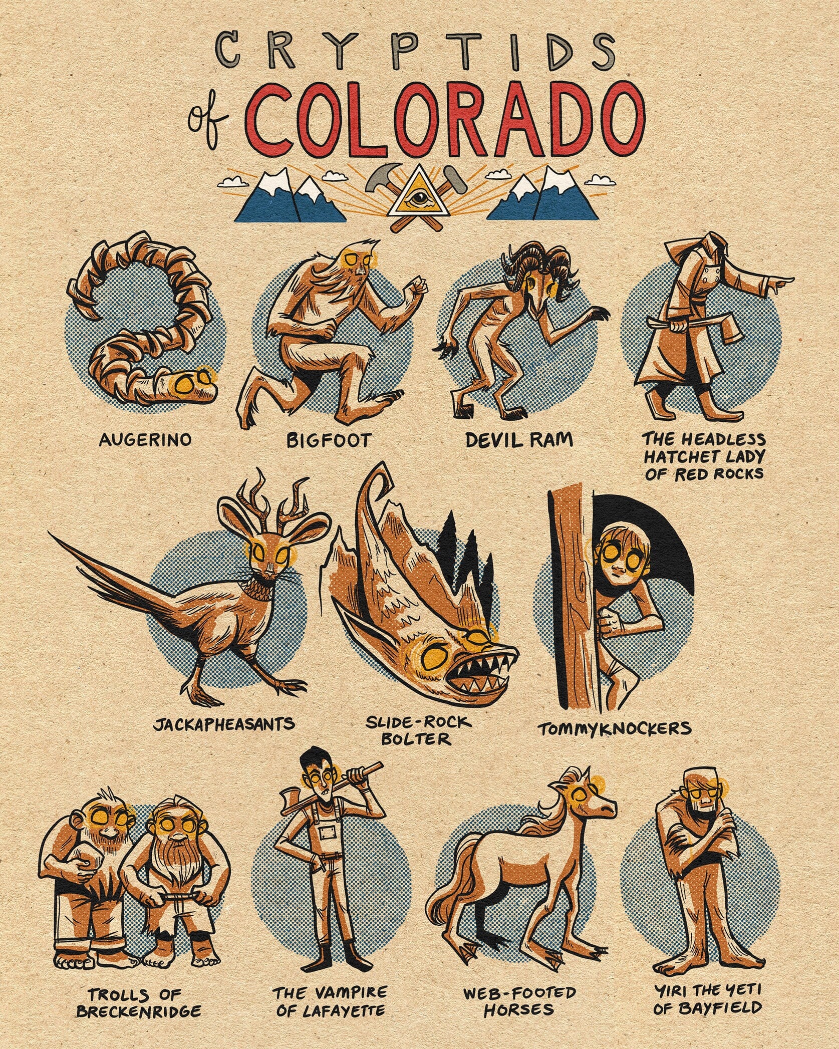Famous Cryptids of Colorado 8 X 10 Print - Etsy