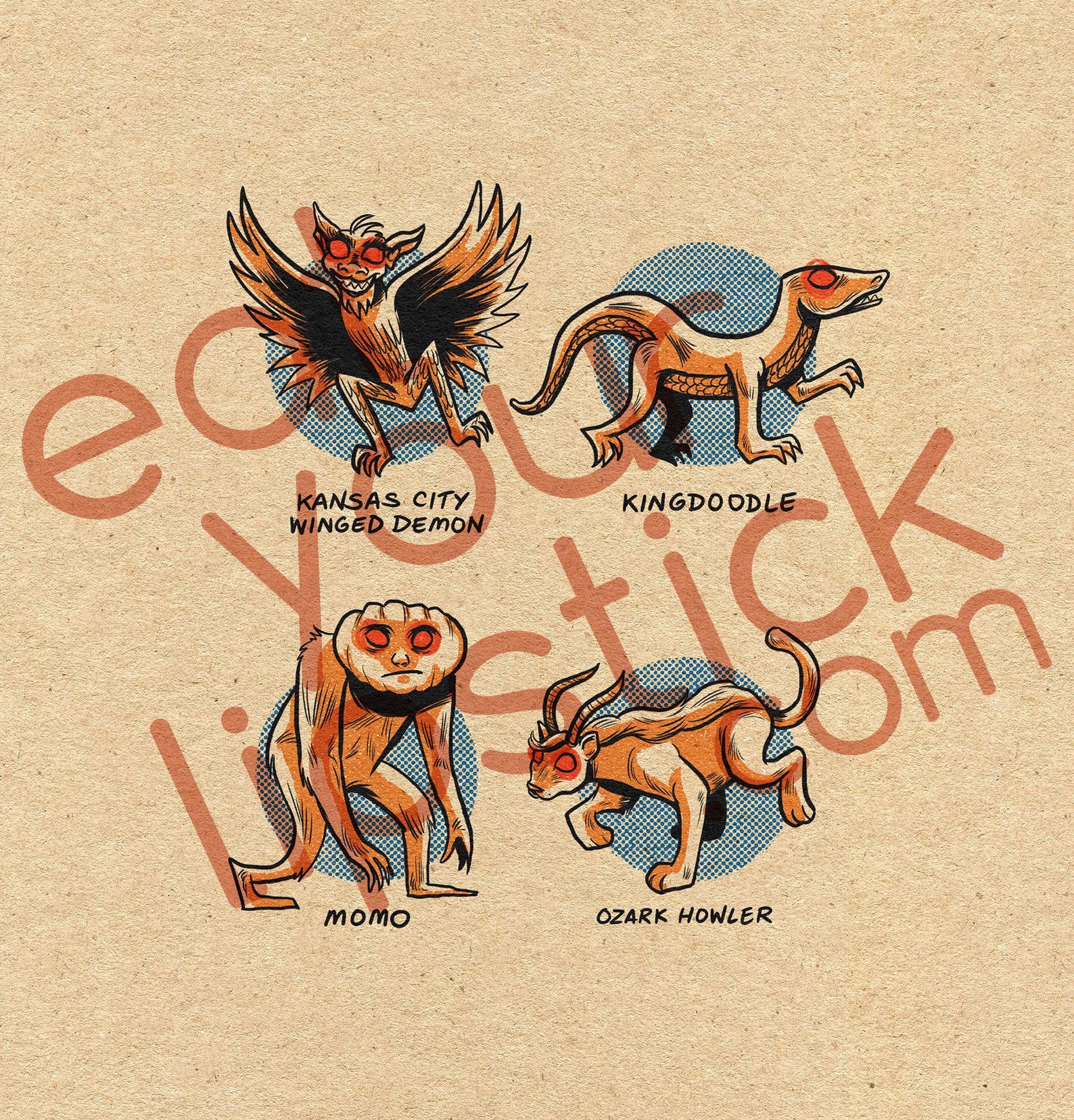 Famous Cryptids of Missouri 8 X 10 Print - Etsy