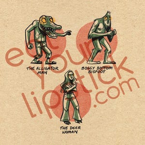 Famous Cryptids of Oklahoma 11 X 14 Print - Etsy